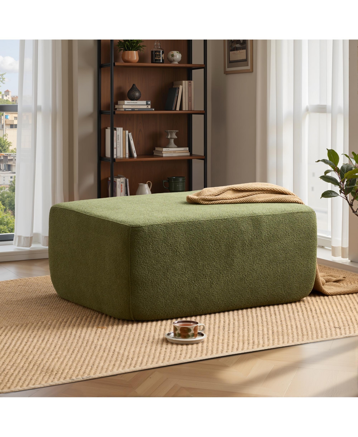 Click here for Xizzi 37" Corduroy Ottoman  Upholstered Cloud... prices