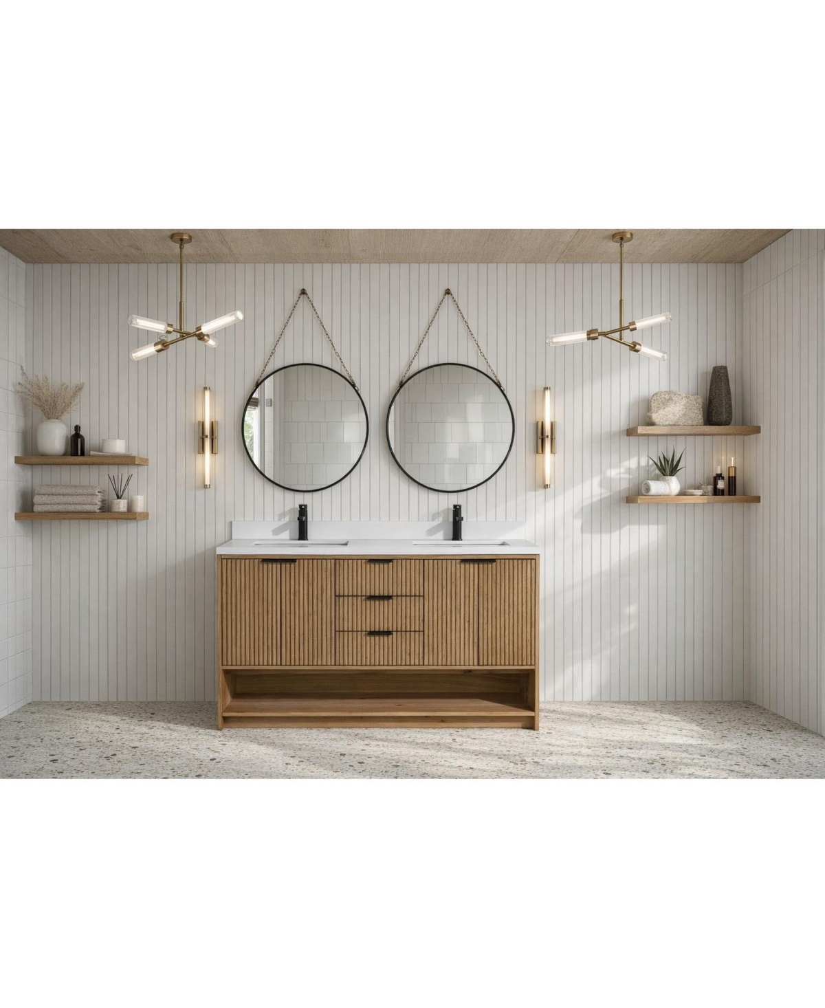 Click here for Ari Bath Diego 55" Bathroom Vanity Weathered... prices