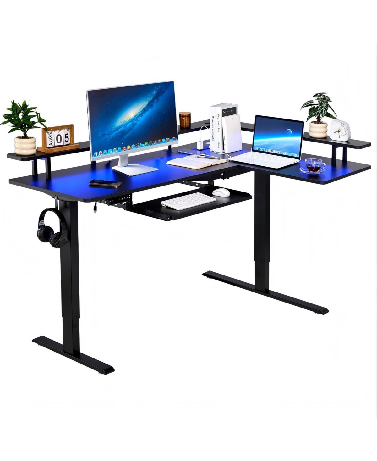 Click here for Gouun L Shaped Electric Standing Desk 63 x 43 in... prices