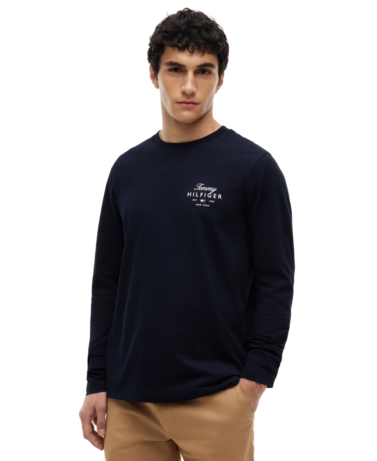 Click here for Tommy Hilfiger Mens Script Stack Logo Regular-Fit... prices