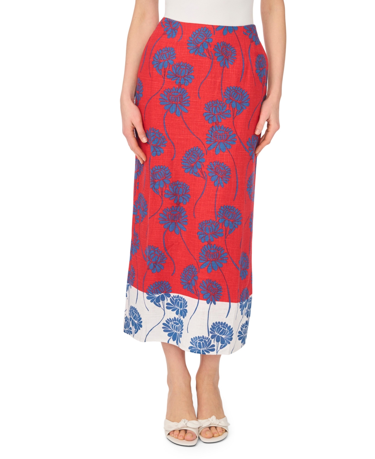 Click here for 1.state Womens Printed Skirt - Aura Orange prices