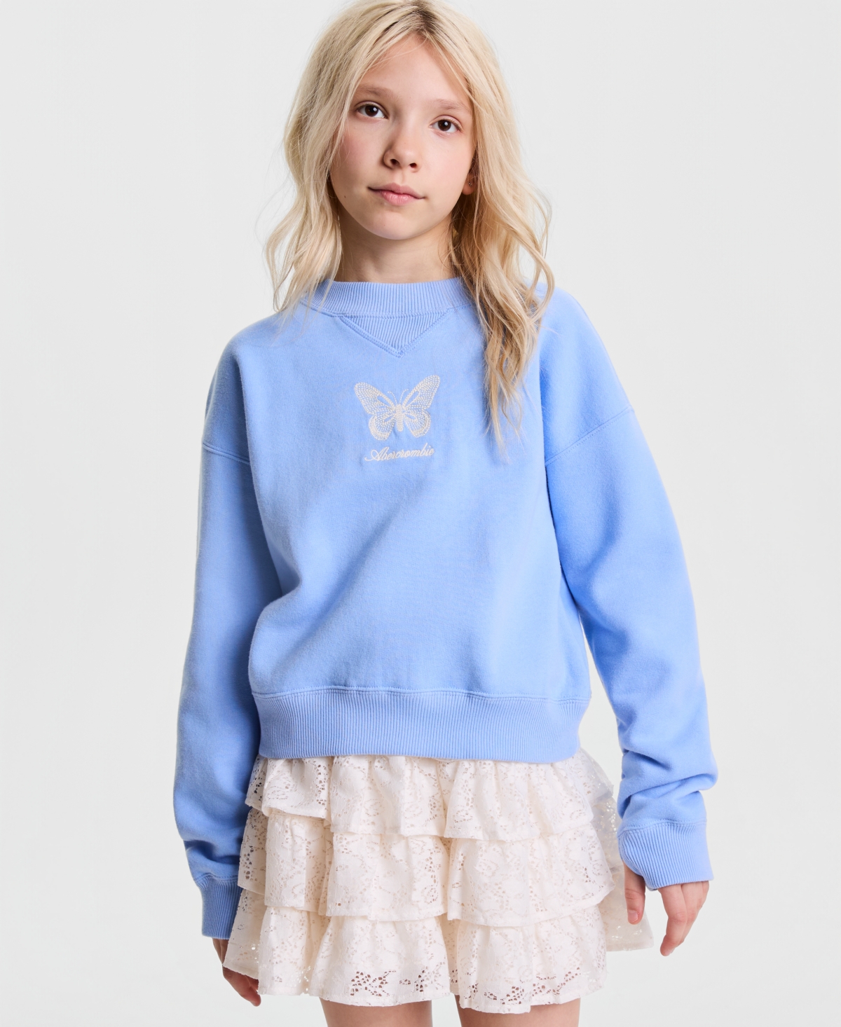 Click here for abercrombie kids Girls 7-16 Butterfly Crewneck Swe... prices