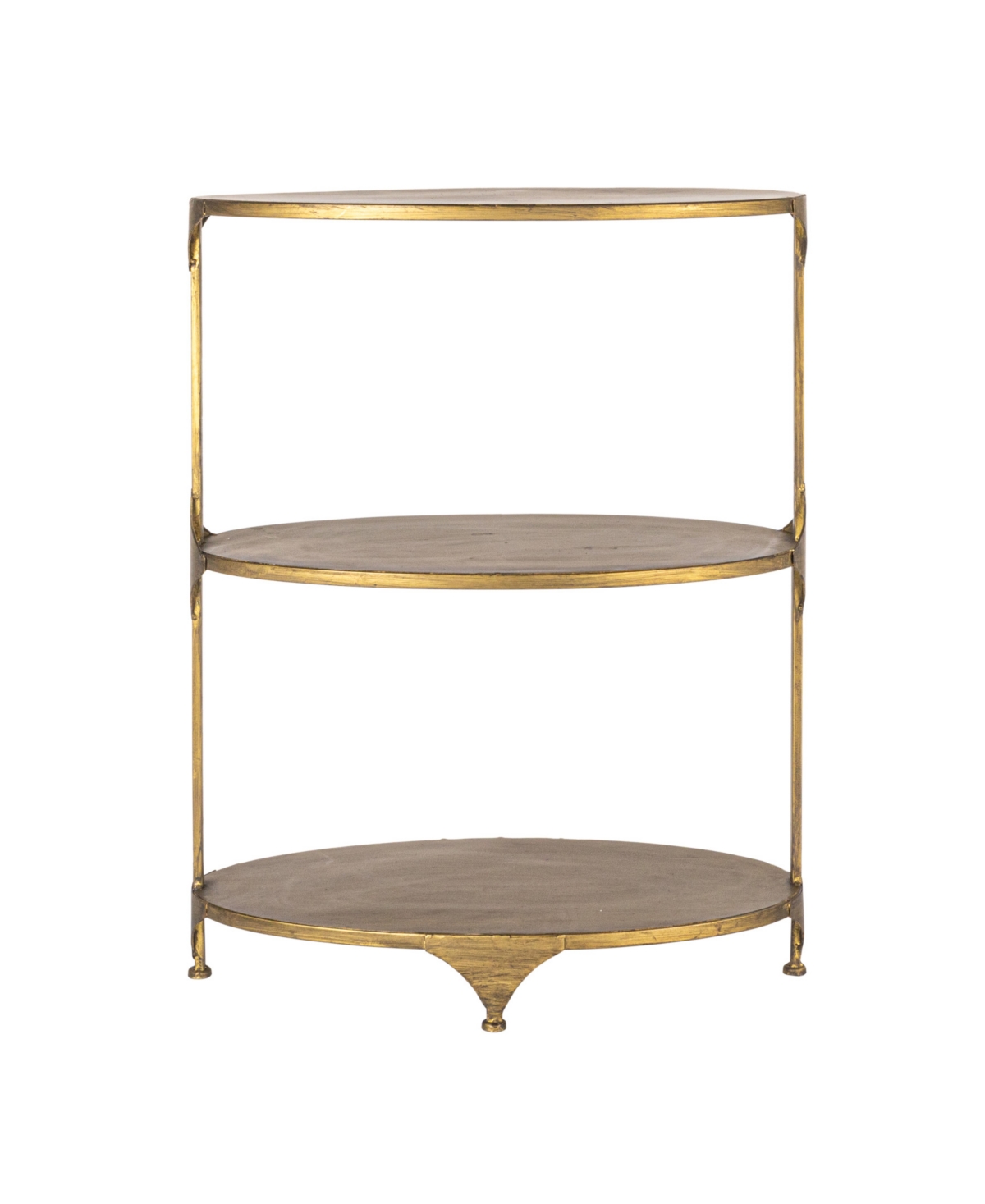Click here for Storied Home 24 Metal Oval Shaped 3-Tier Shelf - A... prices