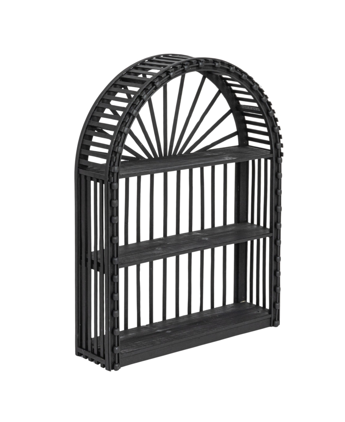 Click here for Storied Home 22 Arched Bamboo and Wood Wall Shelf... prices