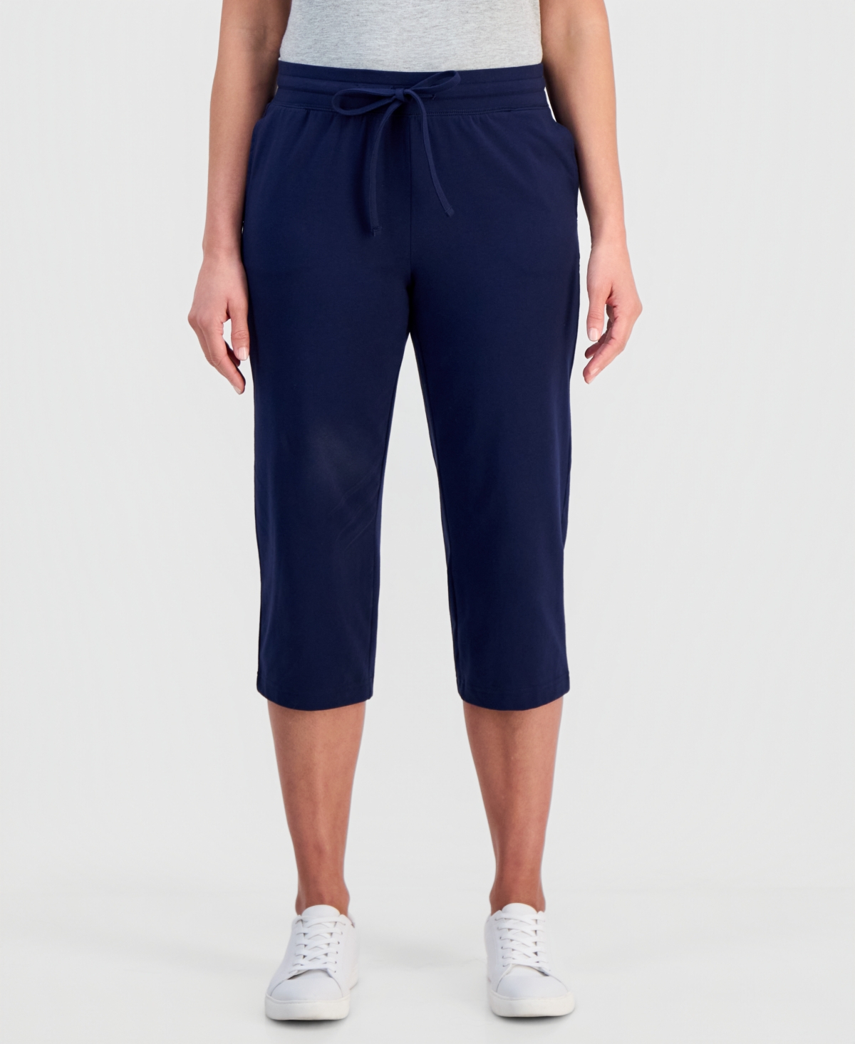 Click here for Style & Co Petite Solid-Knit Mid-Rise Capri Pants... prices