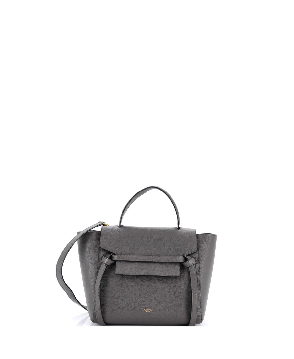 Click here for Pre-Owned Celine Micro Belt Bag Textured Leather -... prices