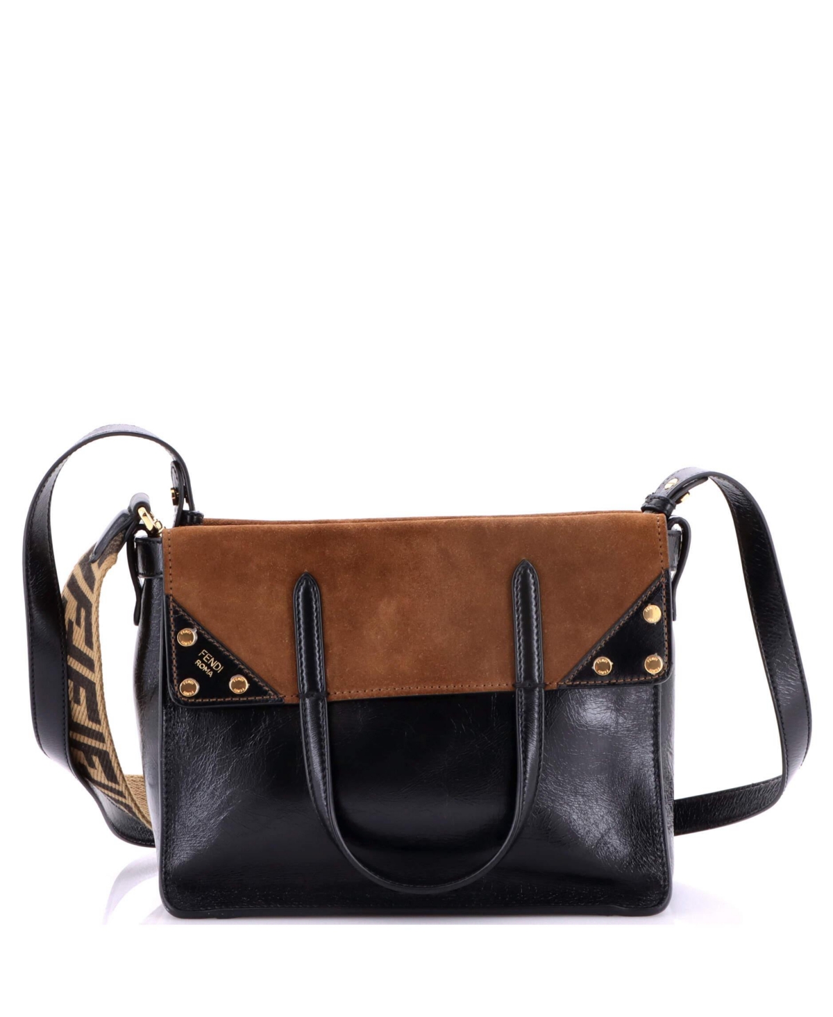 Click here for Pre-Owned Fendi Small Flip Tote Leather - Black prices