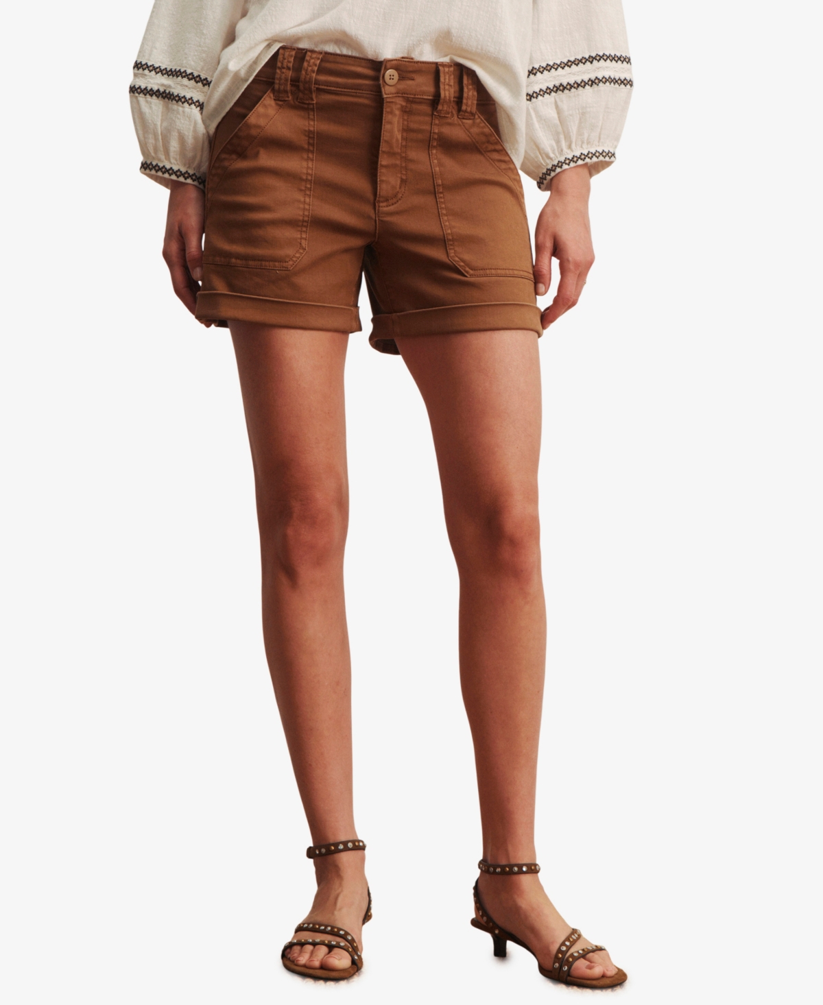 Click here for Sanctuary Petite Wander On Cuffed Chino Shorts - T... prices