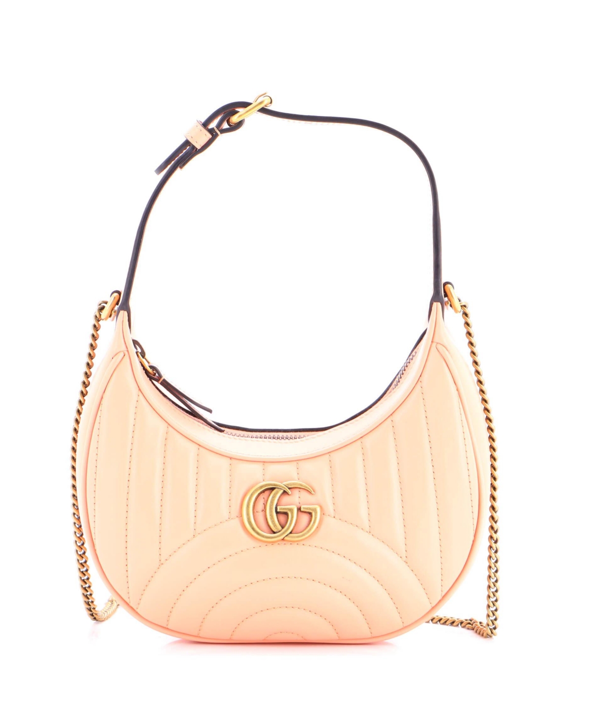 Click here for Pre-Owned Gucci Mini Gg Marmont Half Moon Hobo Mat... prices