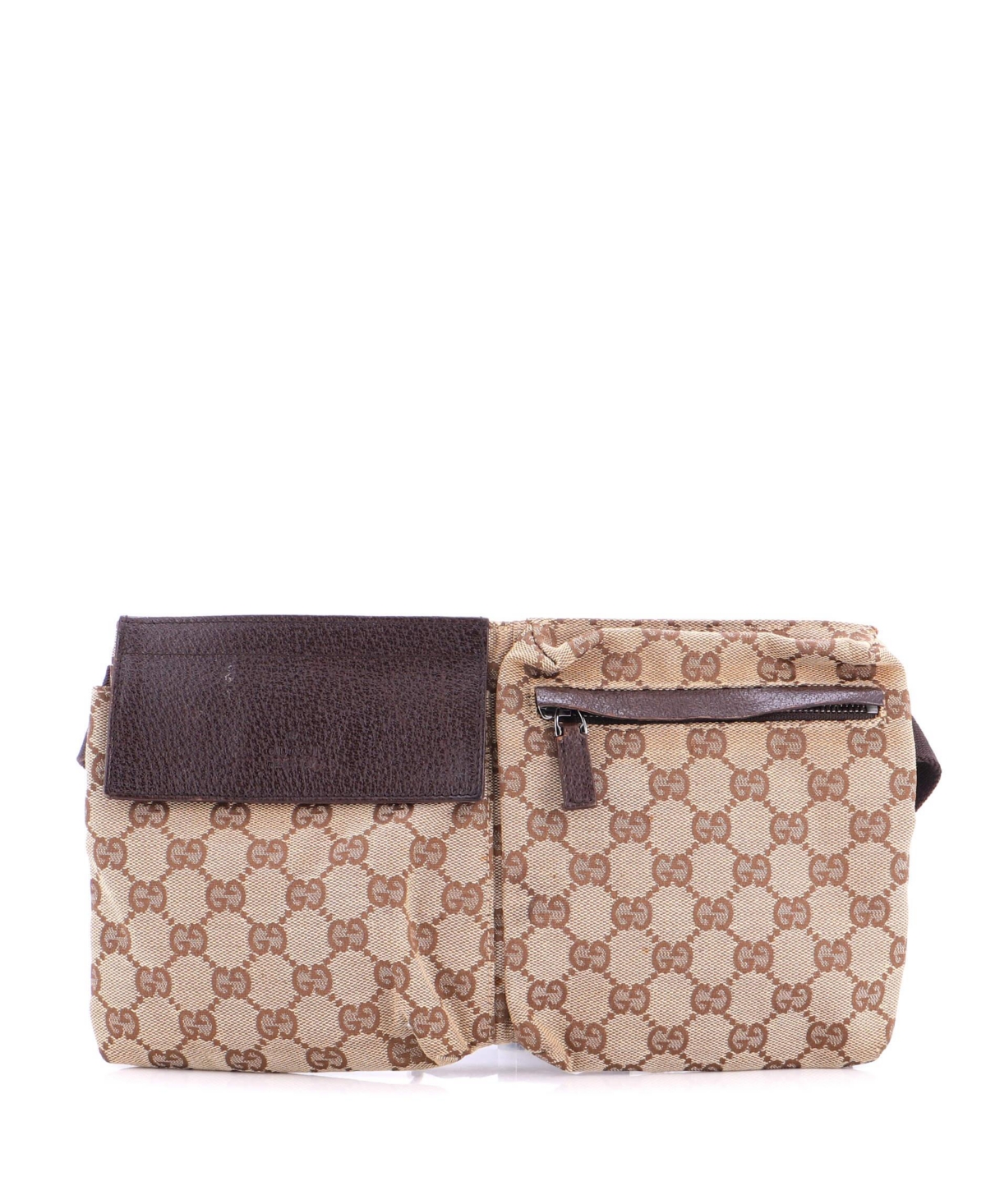 Click here for Pre-Owned Gucci Vintage Double Belt Bag Gg Canvas... prices