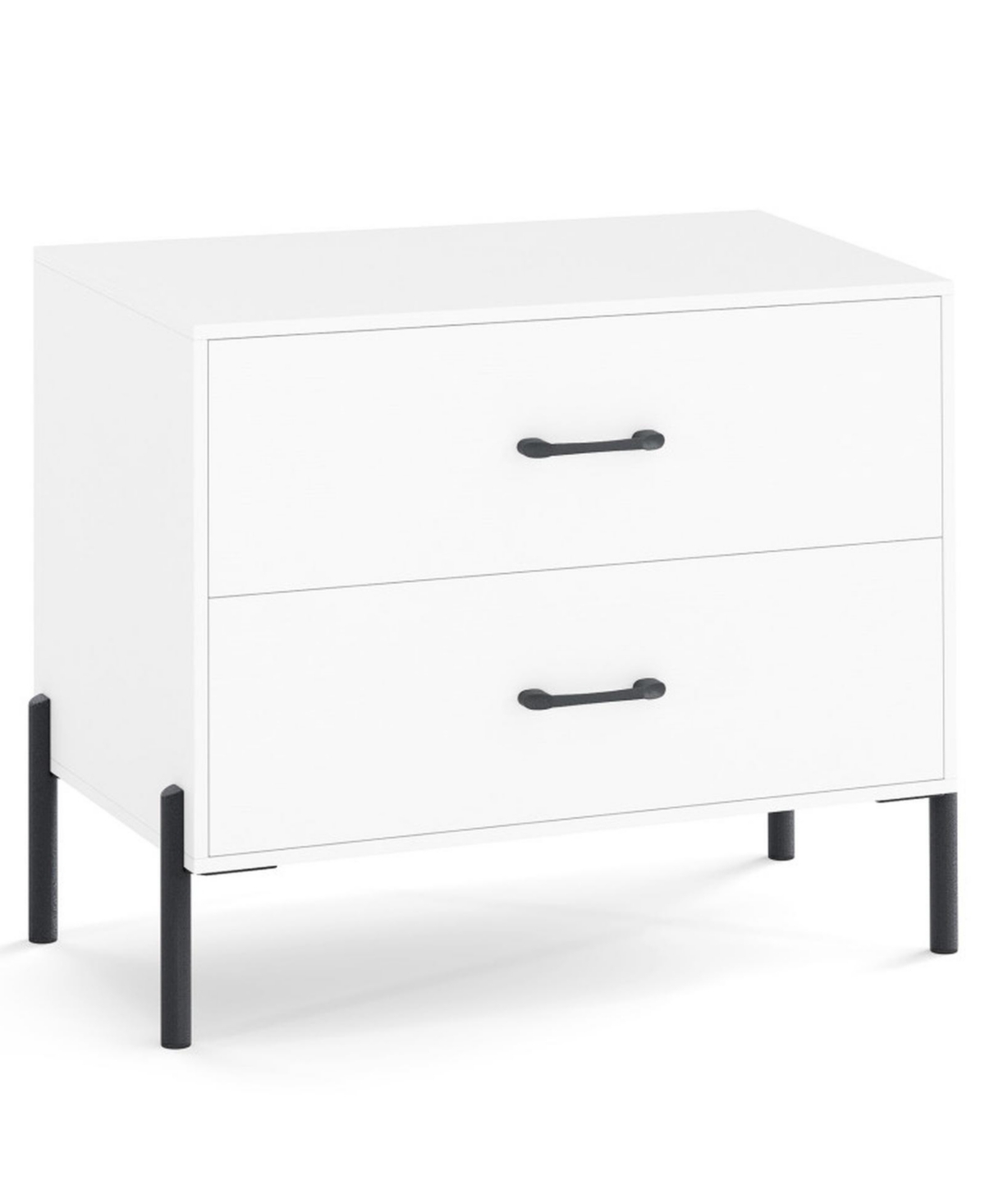 Click here for Gouun Modern 2-Drawer Nightstand with Metal Legs a... prices