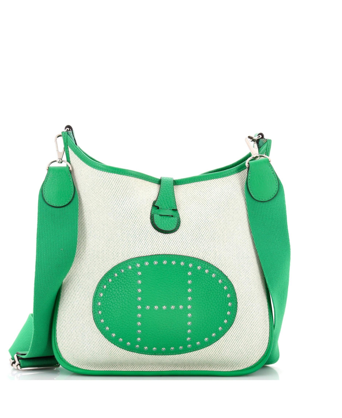 Click here for Pre-Owned HERMES Pm Evelyne Bag Gen Iii Toile and... prices