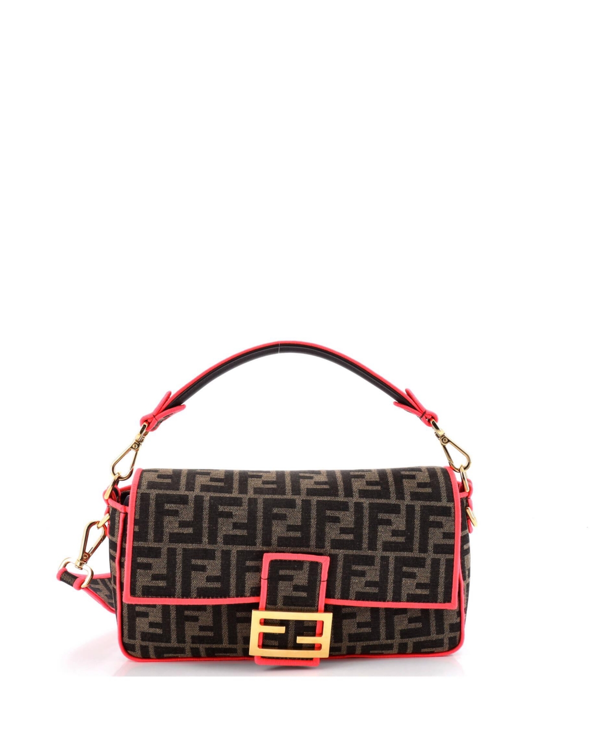 Click here for Pre-Owned Fendi Medium Baguette Nm Bag Zucca Canva... prices