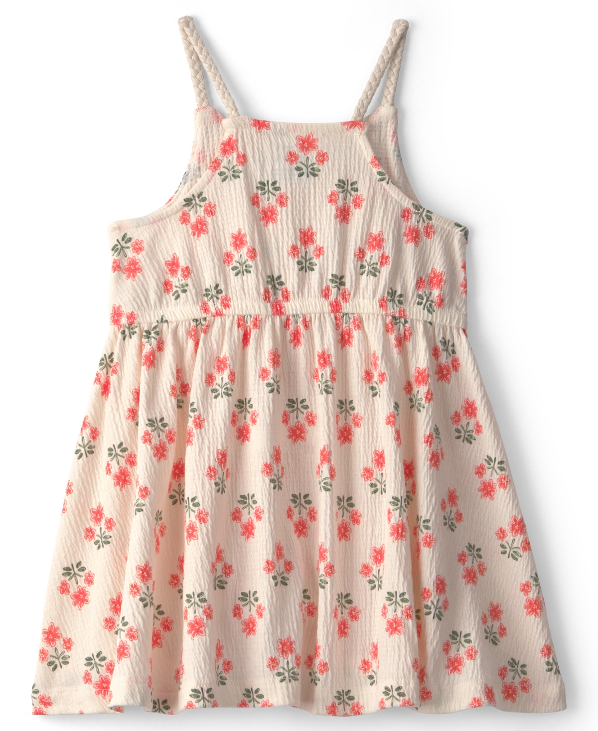 Click here for Carters Girls 2T-5T Floral Ruffle Dress - Cream prices