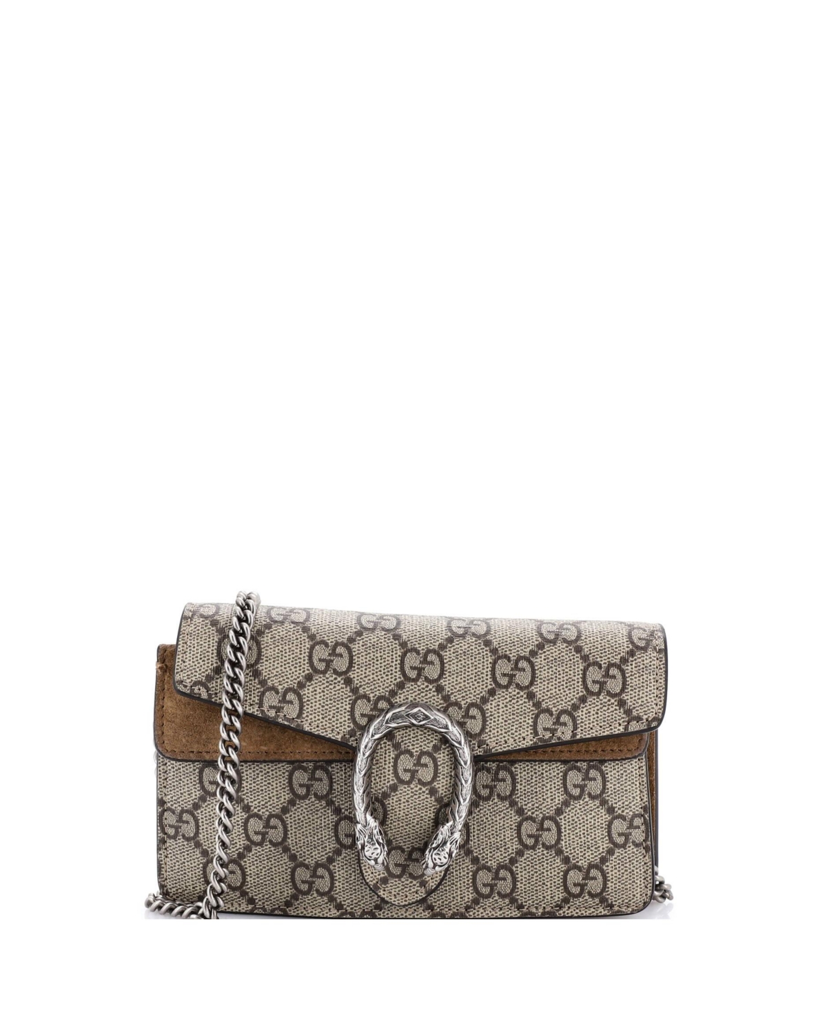 Click here for Pre-Owned Gucci Super Mini Dionysus Bag Gg Coated... prices