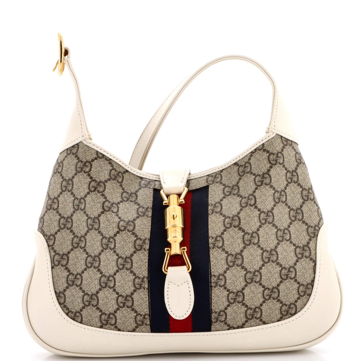 Click here for Pre-Owned Gucci Small Jackie 1961 Hobo Gg Coated C... prices