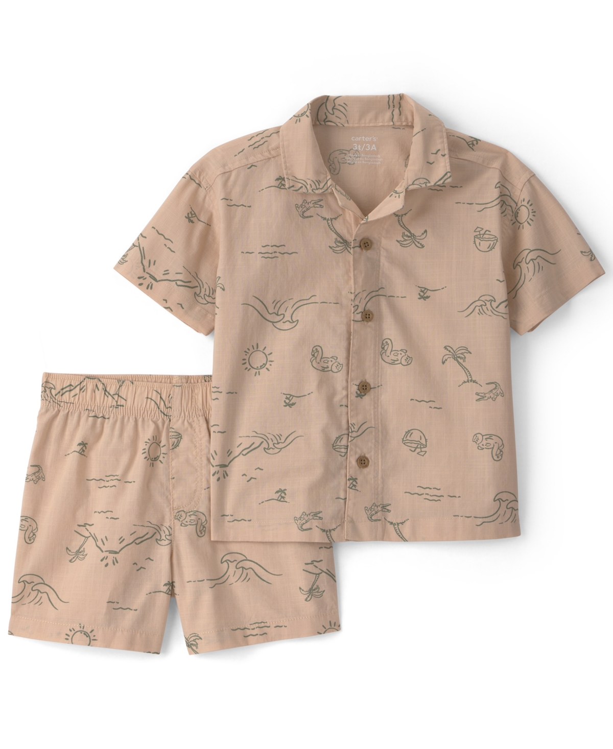Click here for Carters Boys 2T-5T Island Top and Shorts  2-Piece... prices