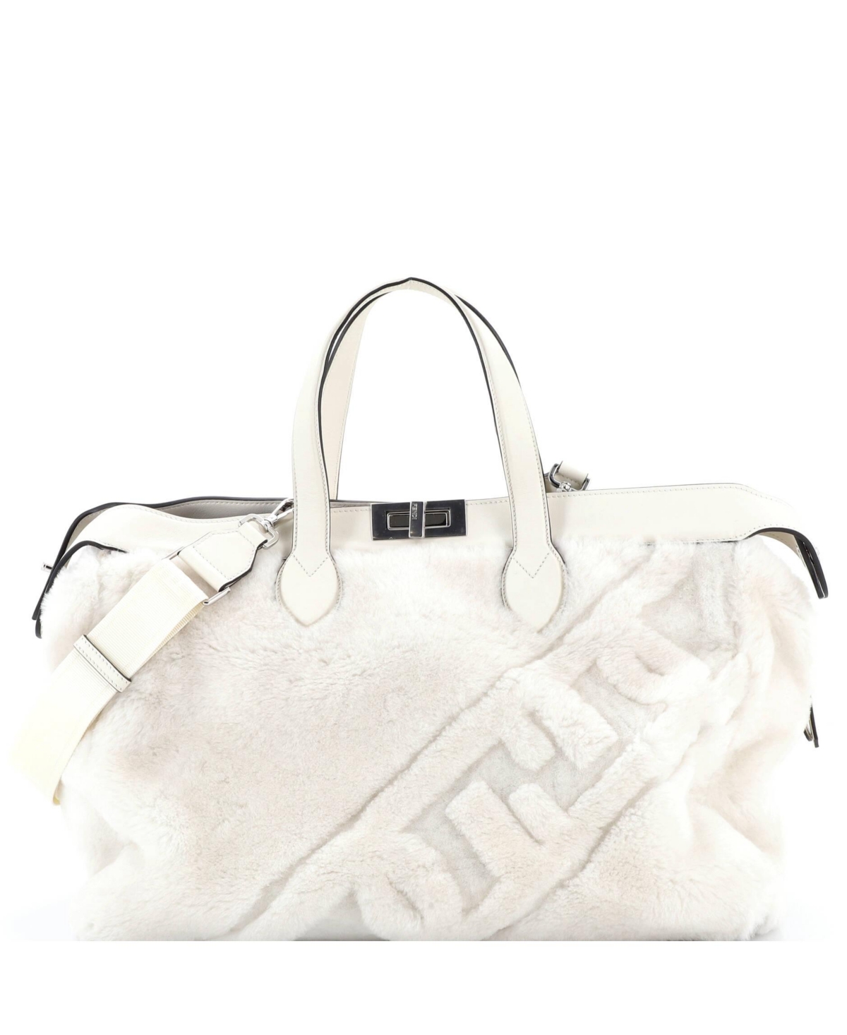 Click here for Pre-Owned Fendi Peekaboo ISeeU Forty8 Handbag Embo... prices