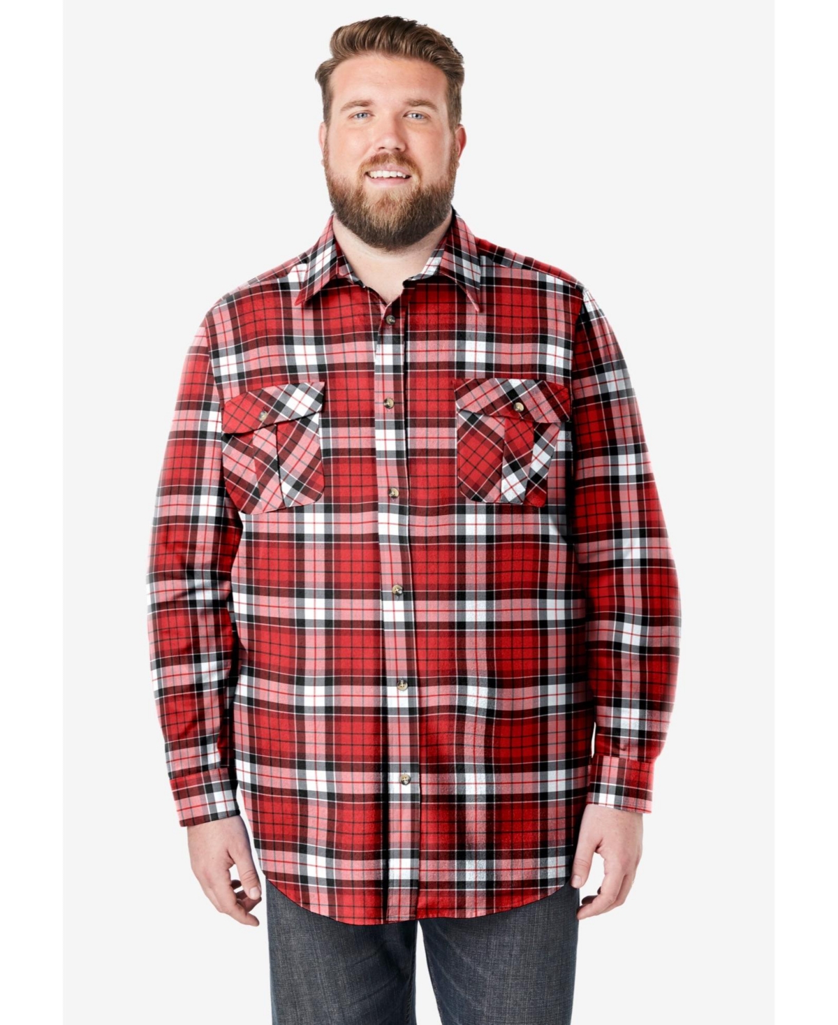 Click here for KingSize Big & Tall Signature Plaid Flannel Shirt... prices