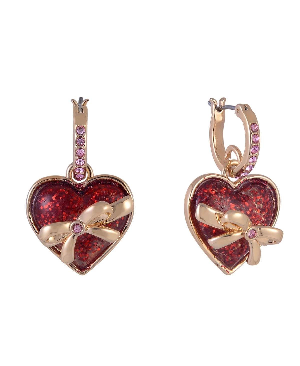 Click here for Hallmark Huggie Hoop Earrings with Glitter Heart D... prices