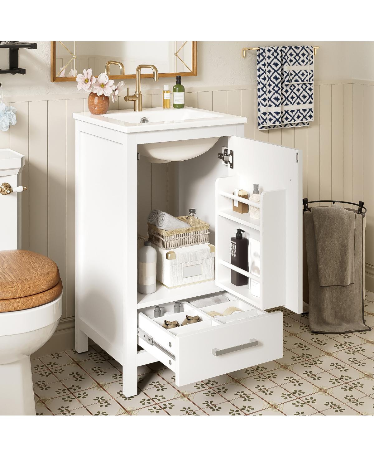 Click here for Sillysis 18 Inch Bathroom Vanity with Ceramic Sink... prices