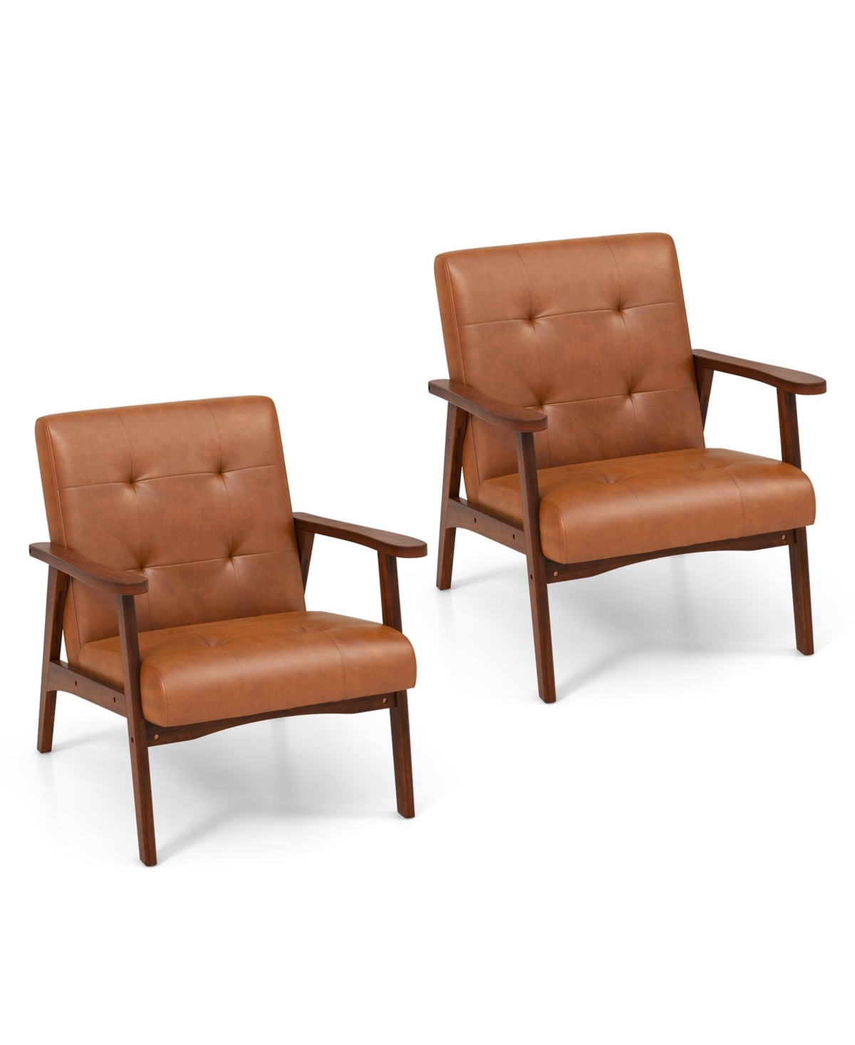 Click here for Sugift Mid Century Modern Accent Chair with Solid... prices