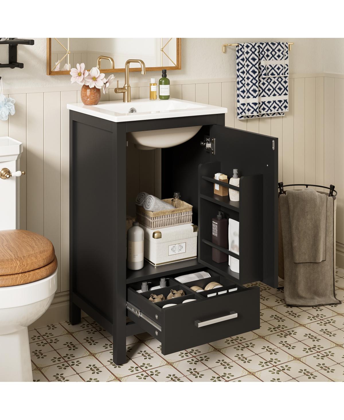 Click here for Sillysis 18 Inch Bathroom Vanity with Ceramic Sink... prices