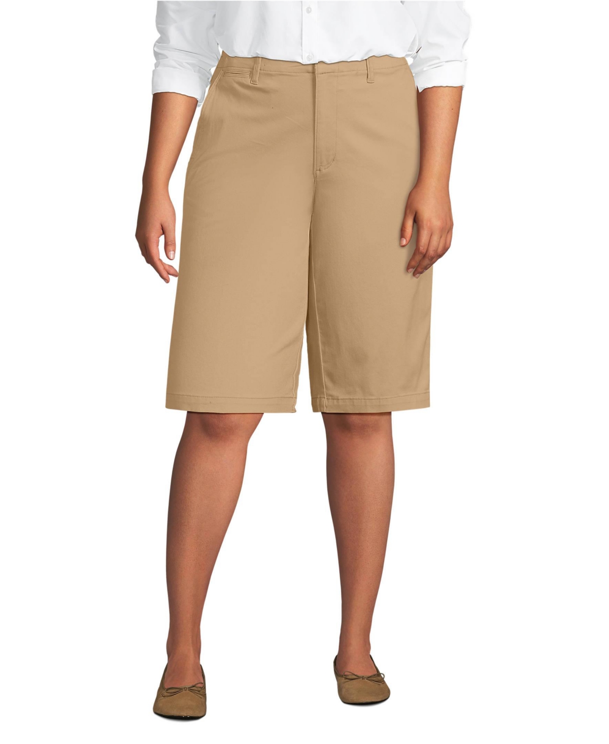 Click here for Lands End Womens Classic 12" Chino Shorts - D... prices