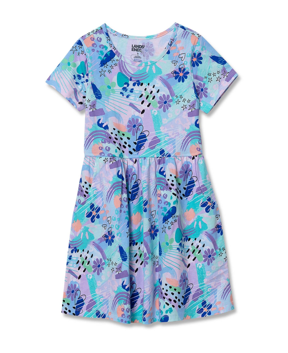 Click here for Lands End Girls Short Sleeve Gathered Waist Jersey... prices