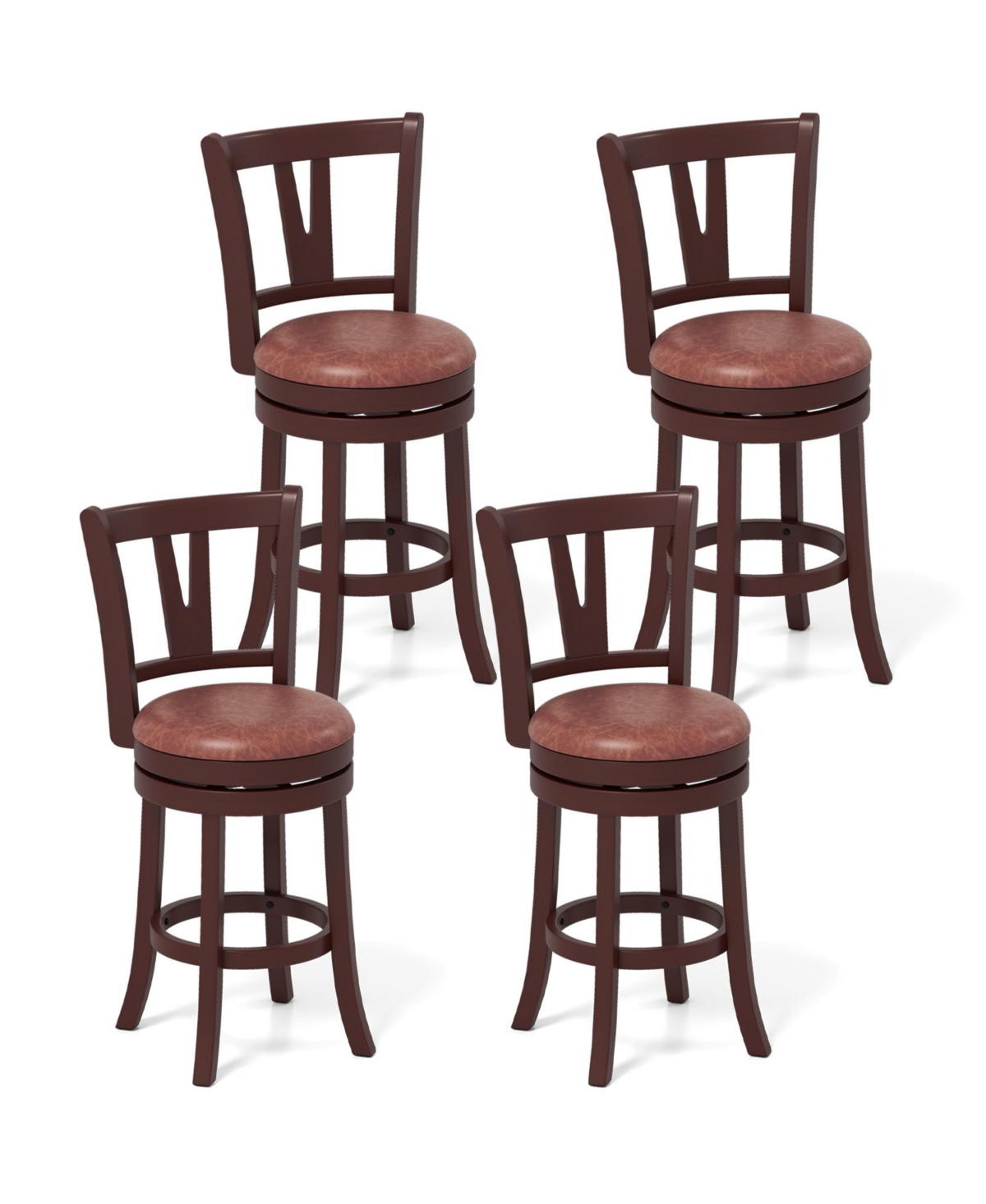 Click here for Gymax 26 Counter Height Swivel Barstools Set of 4... prices