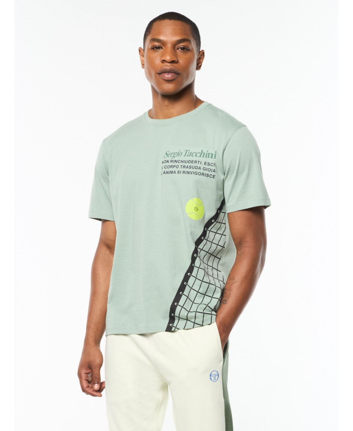 Click here for Sergio Tacchini Mens Netto T-shirt - Slate gray prices