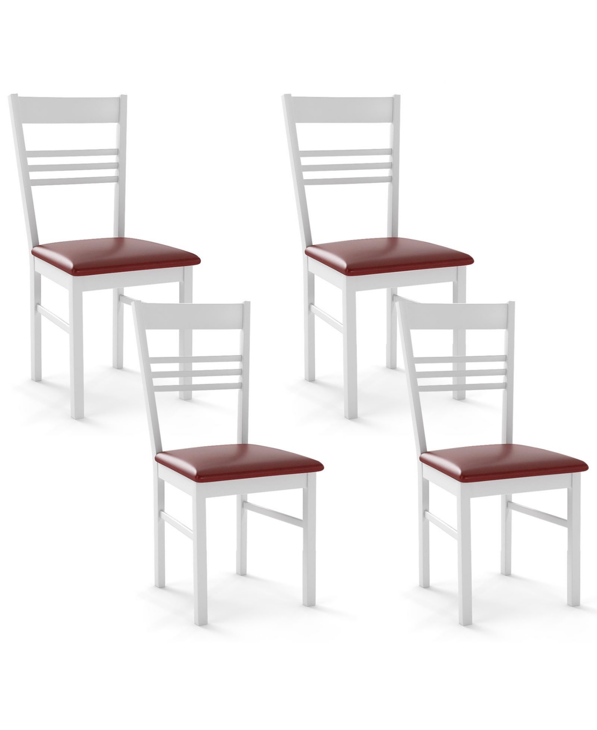 Click here for Gymax Wood Dining Chairs Set of 4 w/Rubber Wood Fr... prices