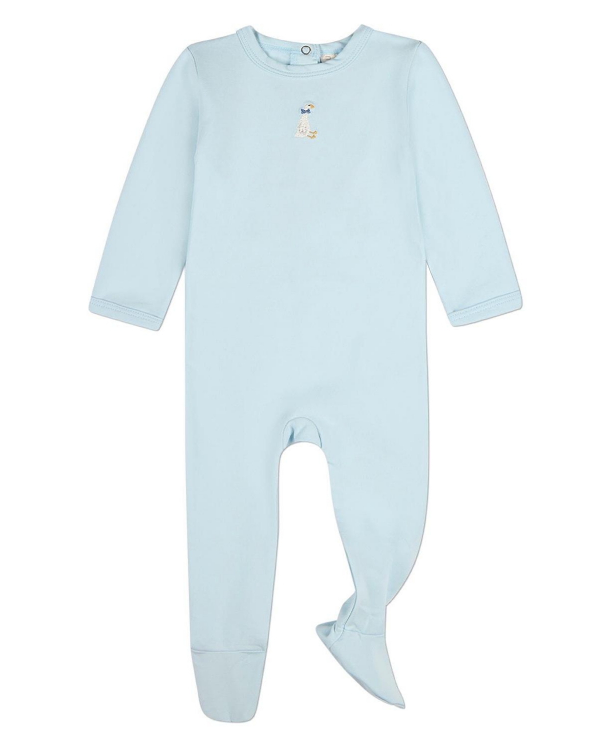Click here for MeMoi Baby Boys Sitting Goose Footie - Baby blue prices