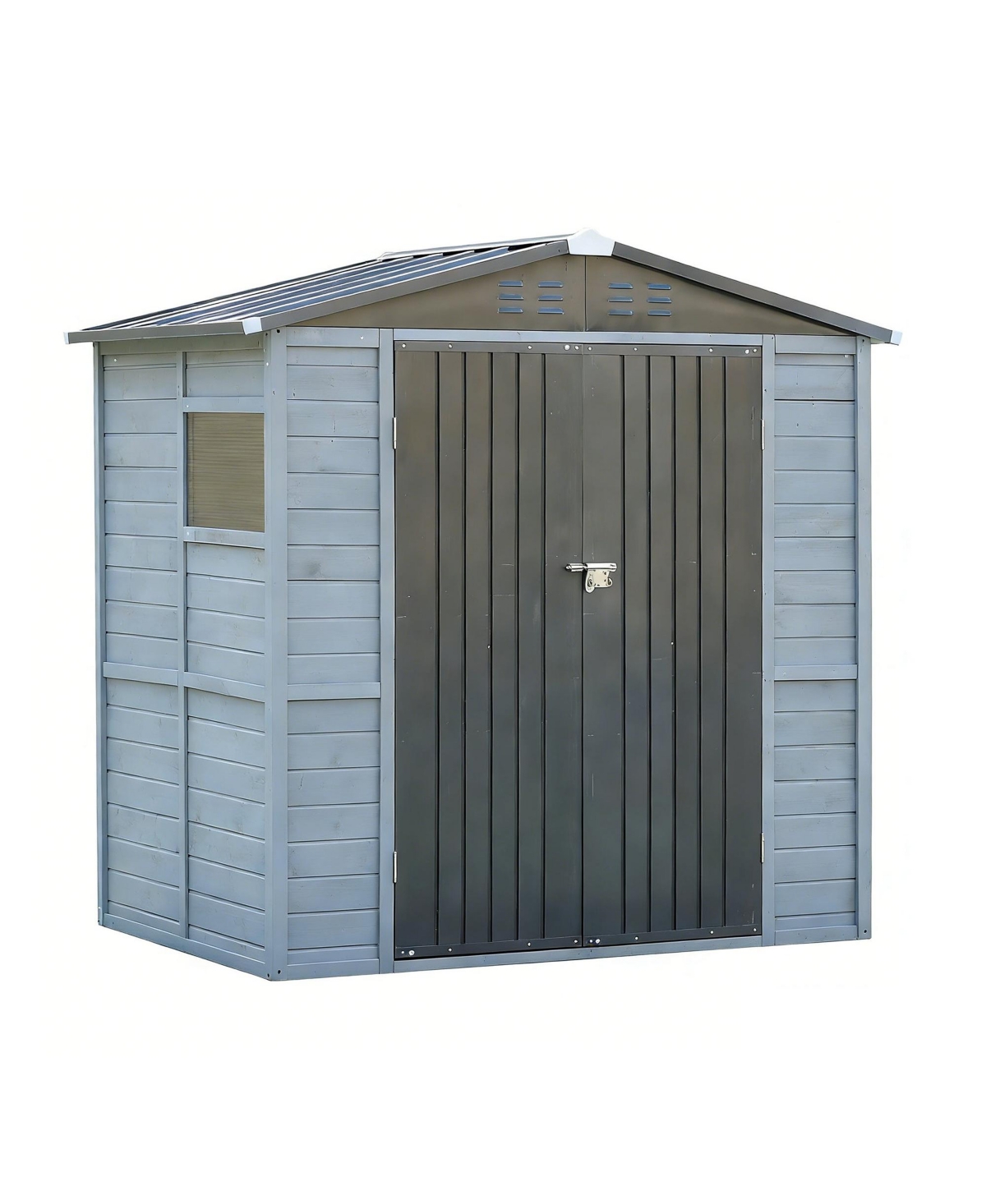 Click here for Clihome 4x6FT Iron-Wood Tool Shed Waterproof Outdo... prices