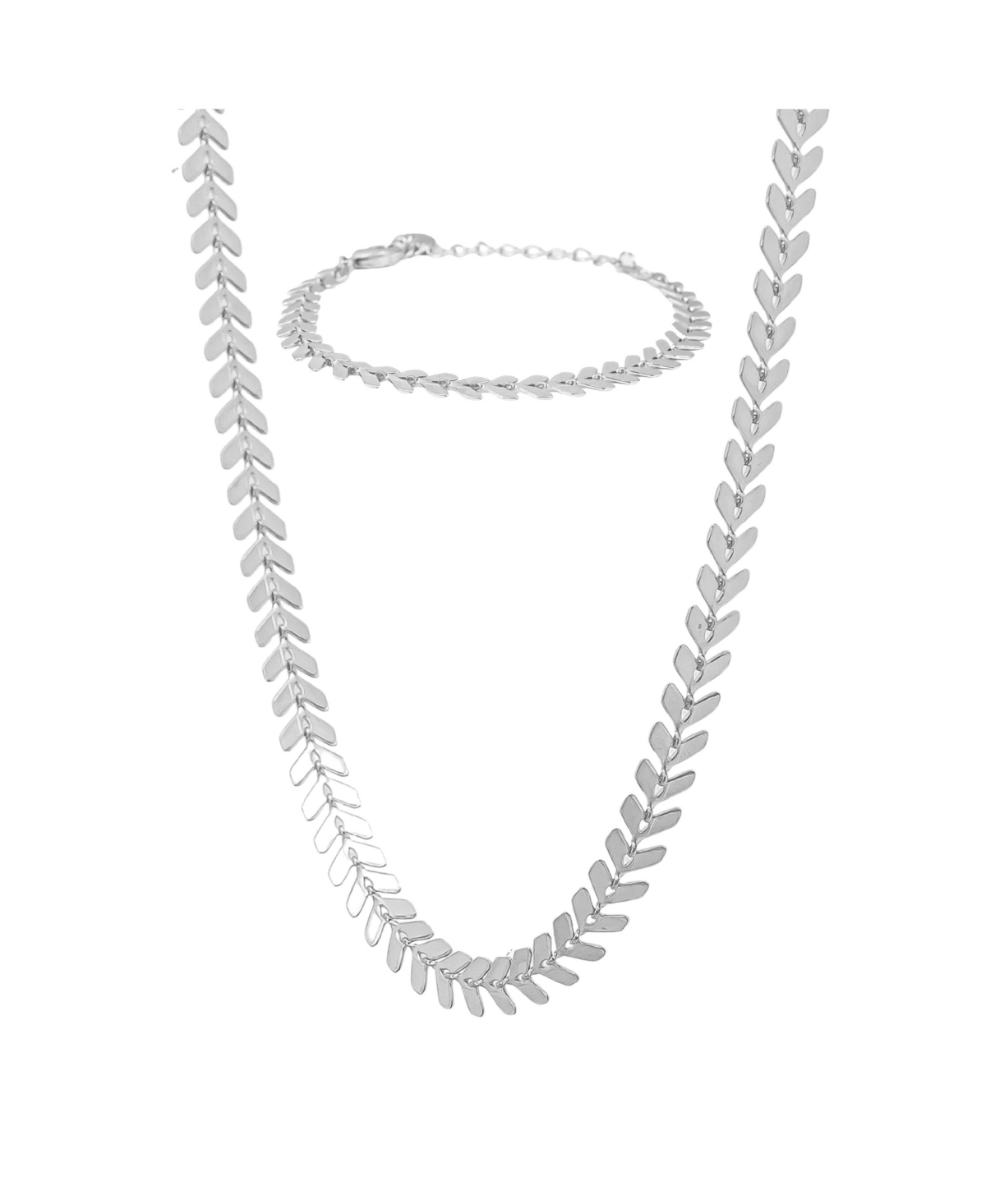 Click here for Bearfruit Jewelry Elara Chevron Necklace and Brace... prices