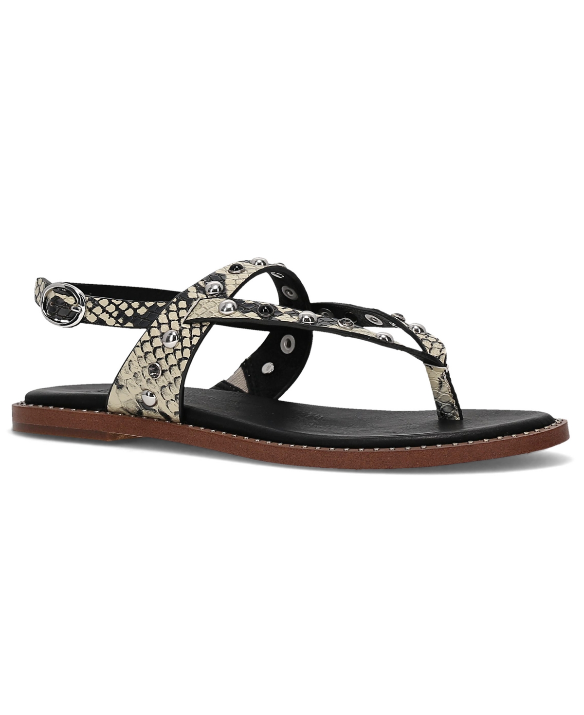 Click here for Frye and Co. Womens Bucky Studded Thong Round Toe... prices