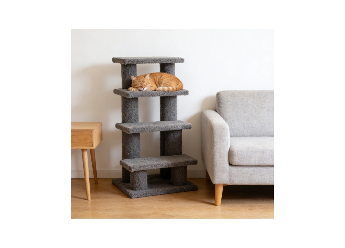 Click here for Zeus & Ruta 4 Tier Cat Tree Step Tower Pet Activit... prices