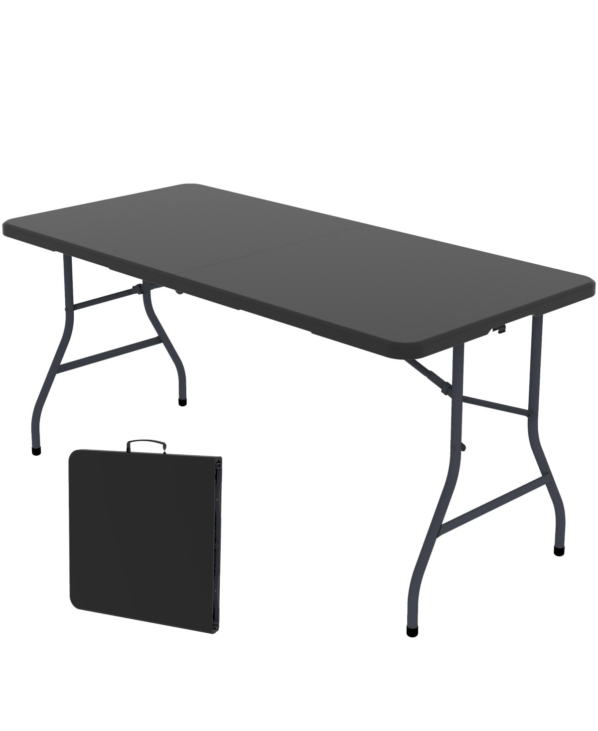 Click here for Decksplore 5 Foot Blow Molded Folding Table Foldab... prices