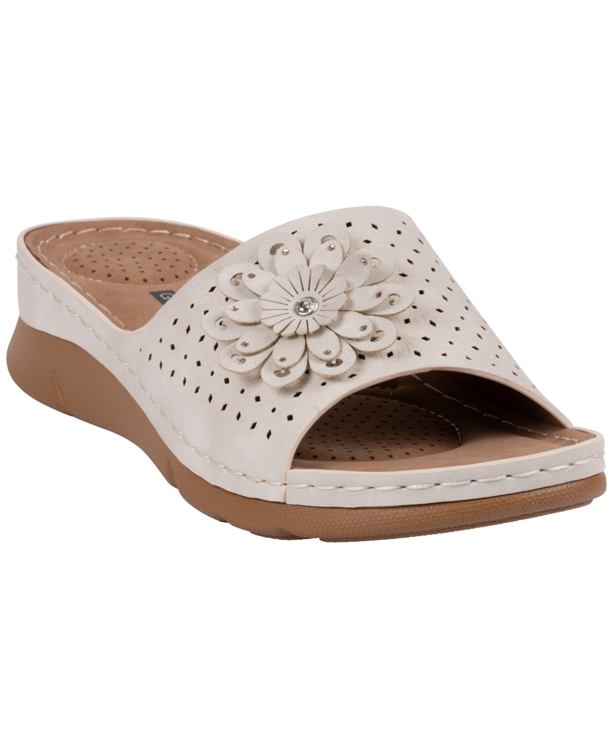Click here for Gc Shoes Womens Gabbie Flower Rosette Comfort Sand... prices