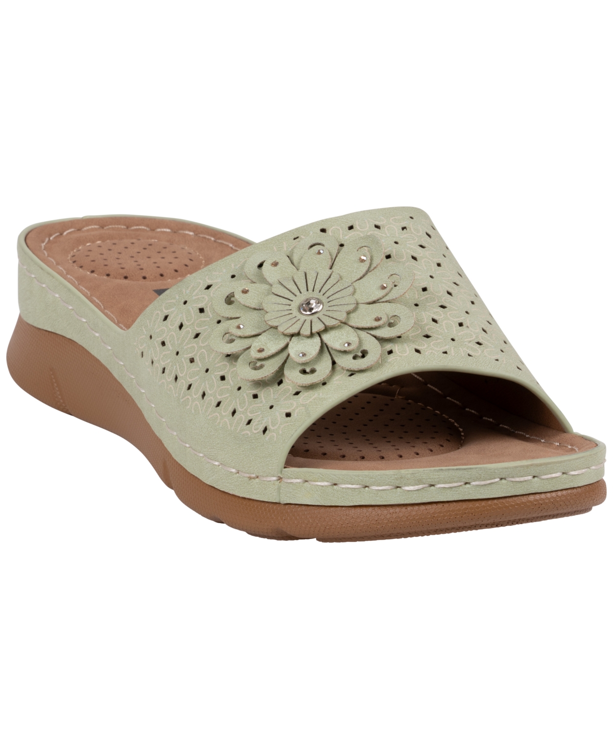 Click here for Gc Shoes Womens Gabbie Flower Rosette Comfort Sand... prices
