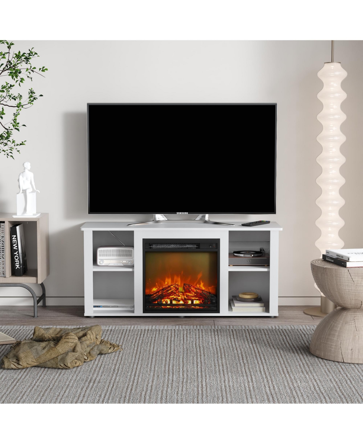 Click here for Homlux Modern Electric Fireplace Tv Stand for TVs... prices