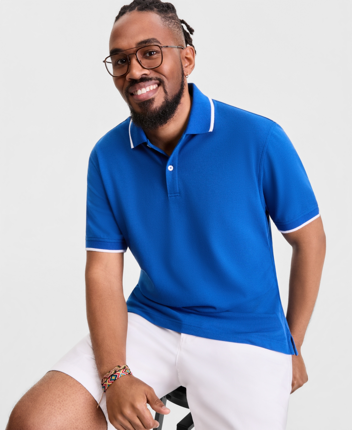 Click here for Club Room Mens Regular-Fit Tipped Performance Polo... prices