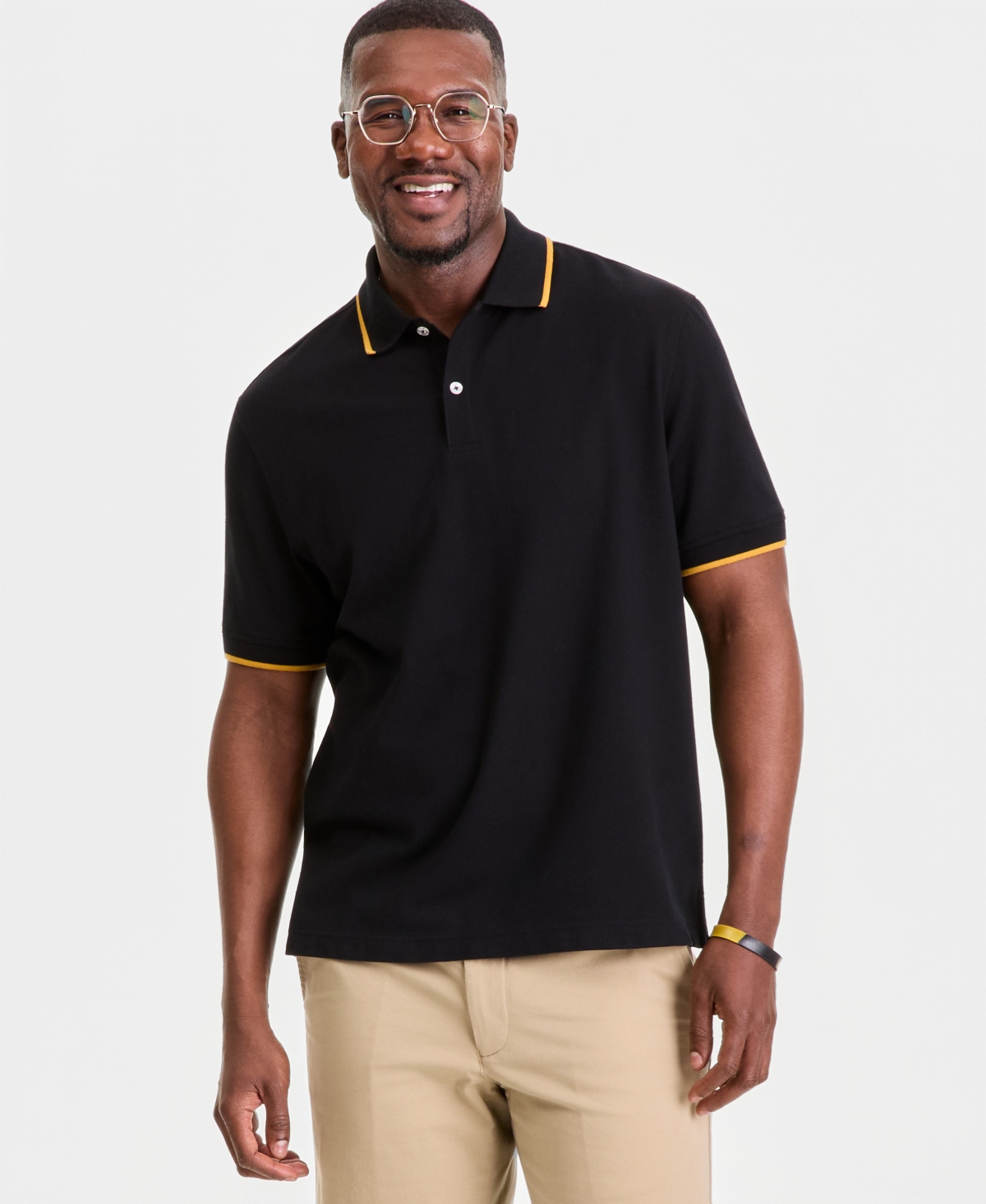 Click here for Club Room Mens Regular-Fit Tipped Performance Polo... prices