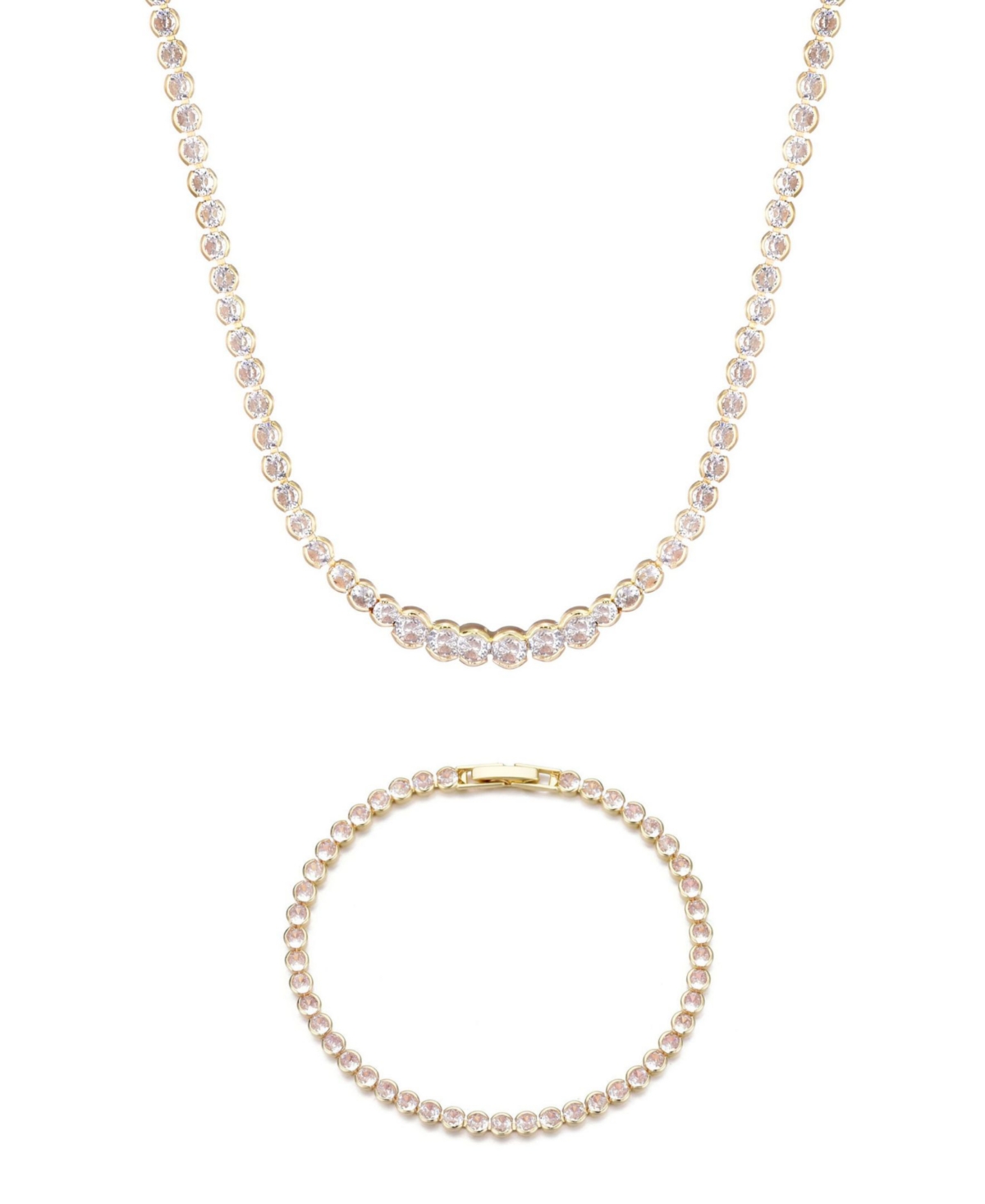 Click here for Adornia Gold 2-Piece Bezeled Tennis Set - Gold prices