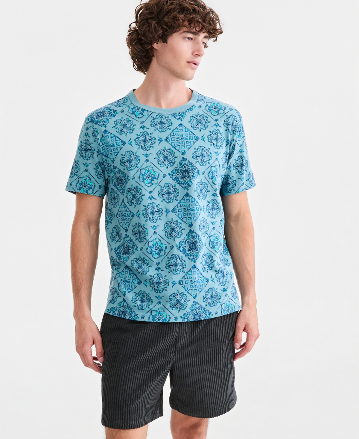 Click here for Sun + Stone Mens Ink Medallion Tiles T-Shirt  Macy... prices