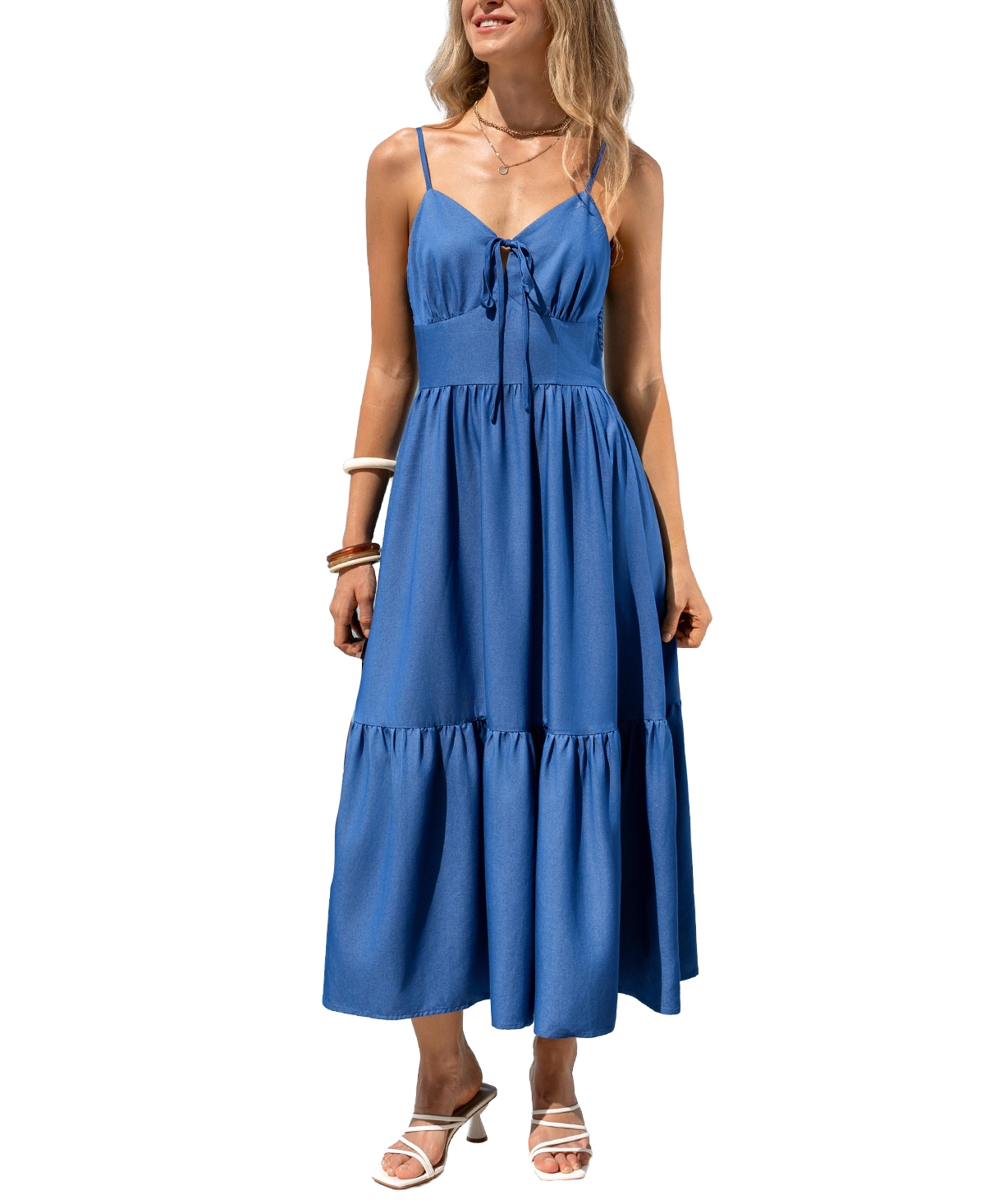 Click here for Cupshe Womens Confident Mood Midi Beach Dress - Wh... prices