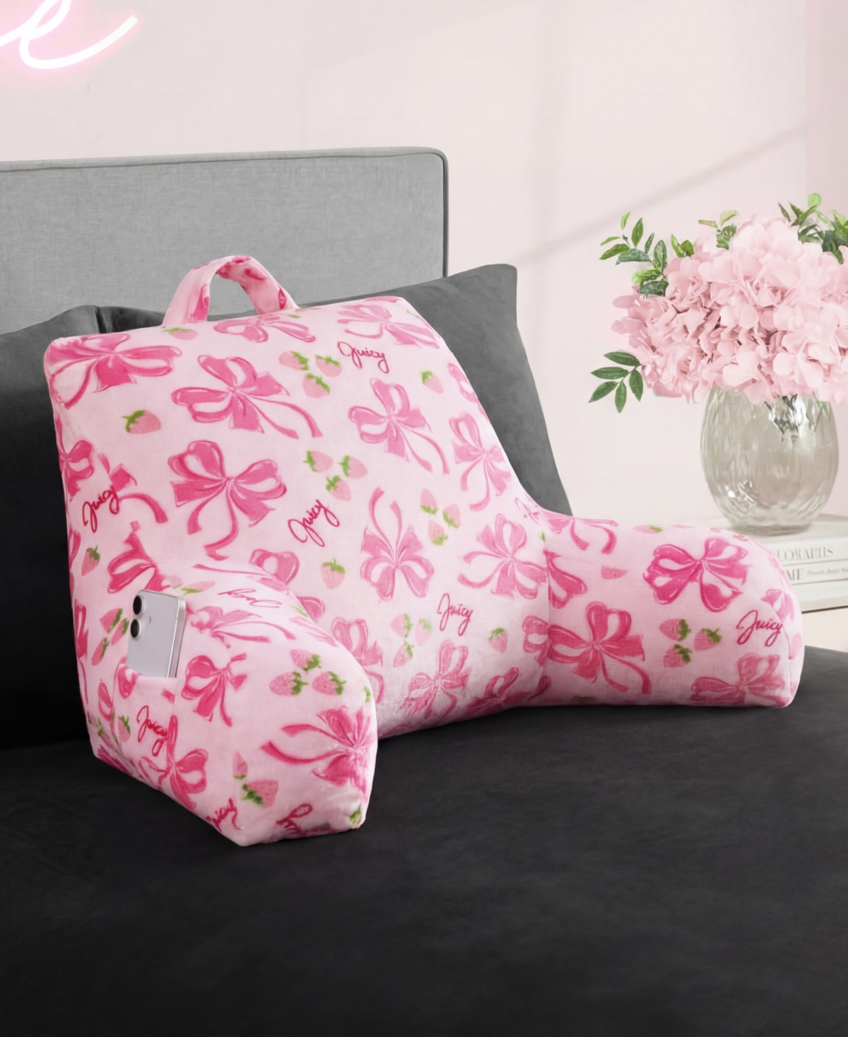 Click here for Juicy Couture Ultra-Soft Backrest Pillow  30 x 21... prices