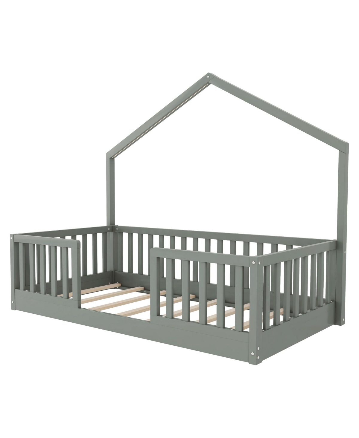 Click here for Jujabu Twin Wooden Montessori Floor Bed with High... prices