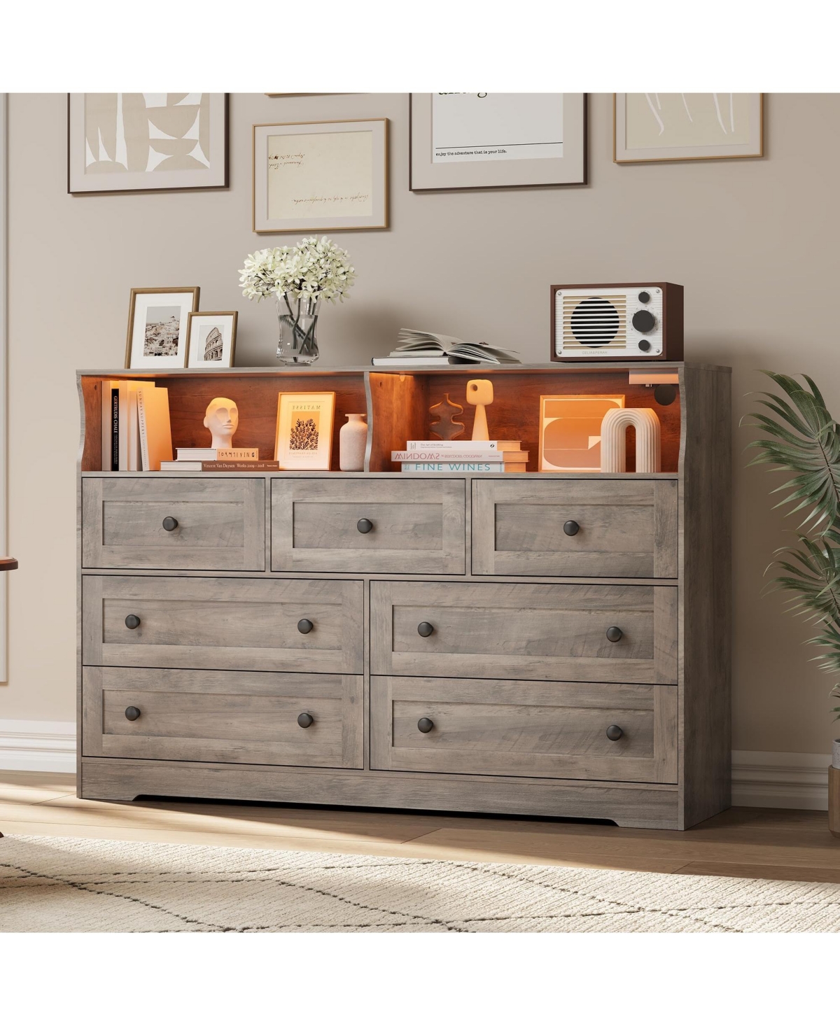Click here for gaomon 7-Drawer Wooden Chest of Drawers - Modern D... prices