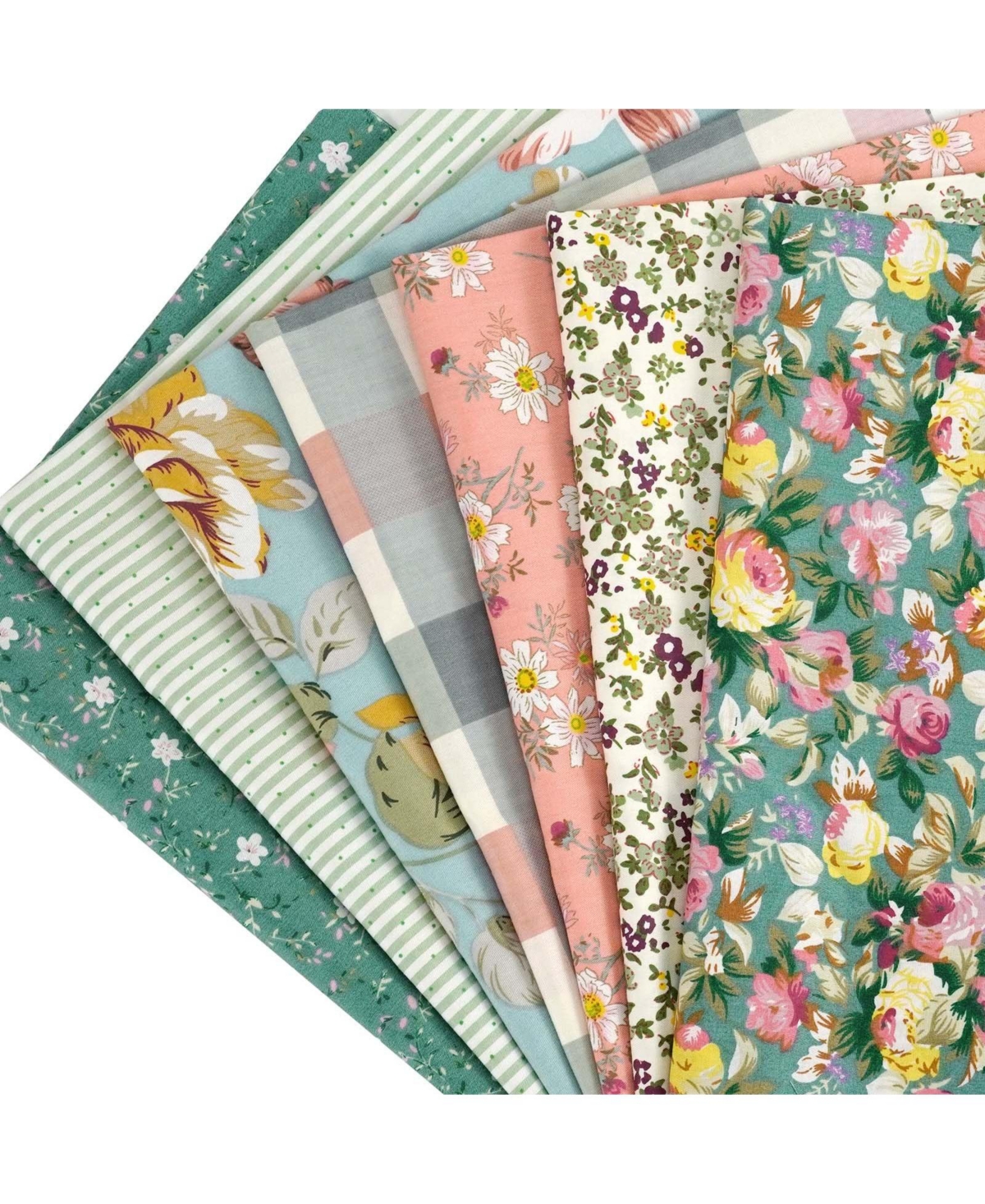 Click here for Gnuadz 7 Piece Cotton Fabric Fat Quarter Patchwork... prices